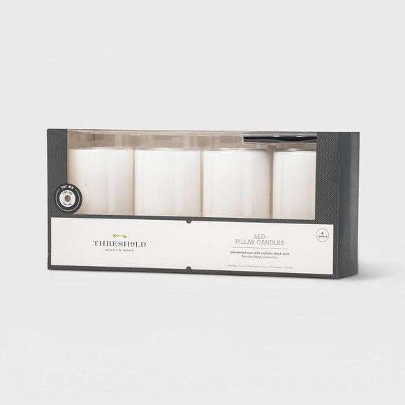 Threshold | Other | Threshold 5 X 3 Led Flameless Black Wick Candle ...